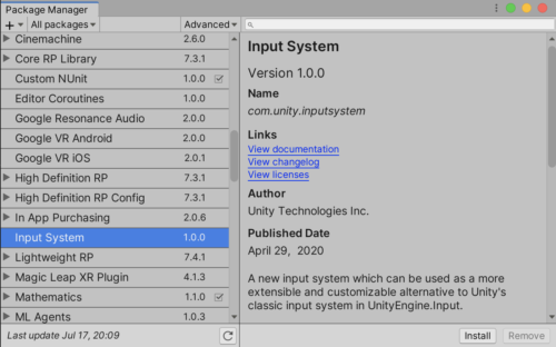 UnityのInputSystemの使い方 | H.T.Project Games
